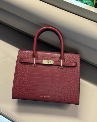 Tang Red 27 Scarlet Crocodile-Embossed Tote – Tang Heritage