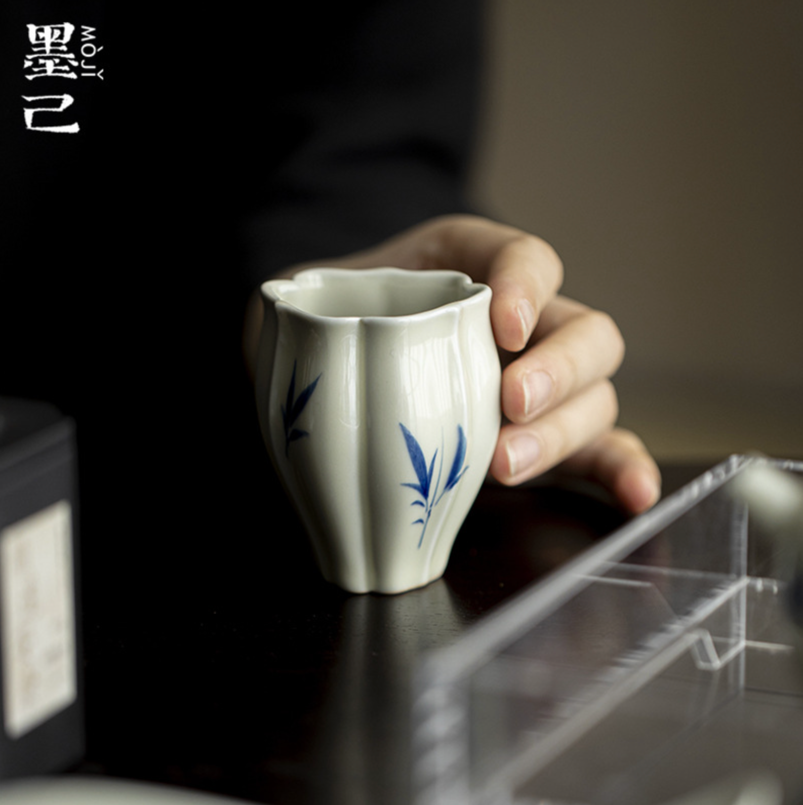 Qing Hua Bamboo Flower Mouth Tea Cup – Tang Heritage