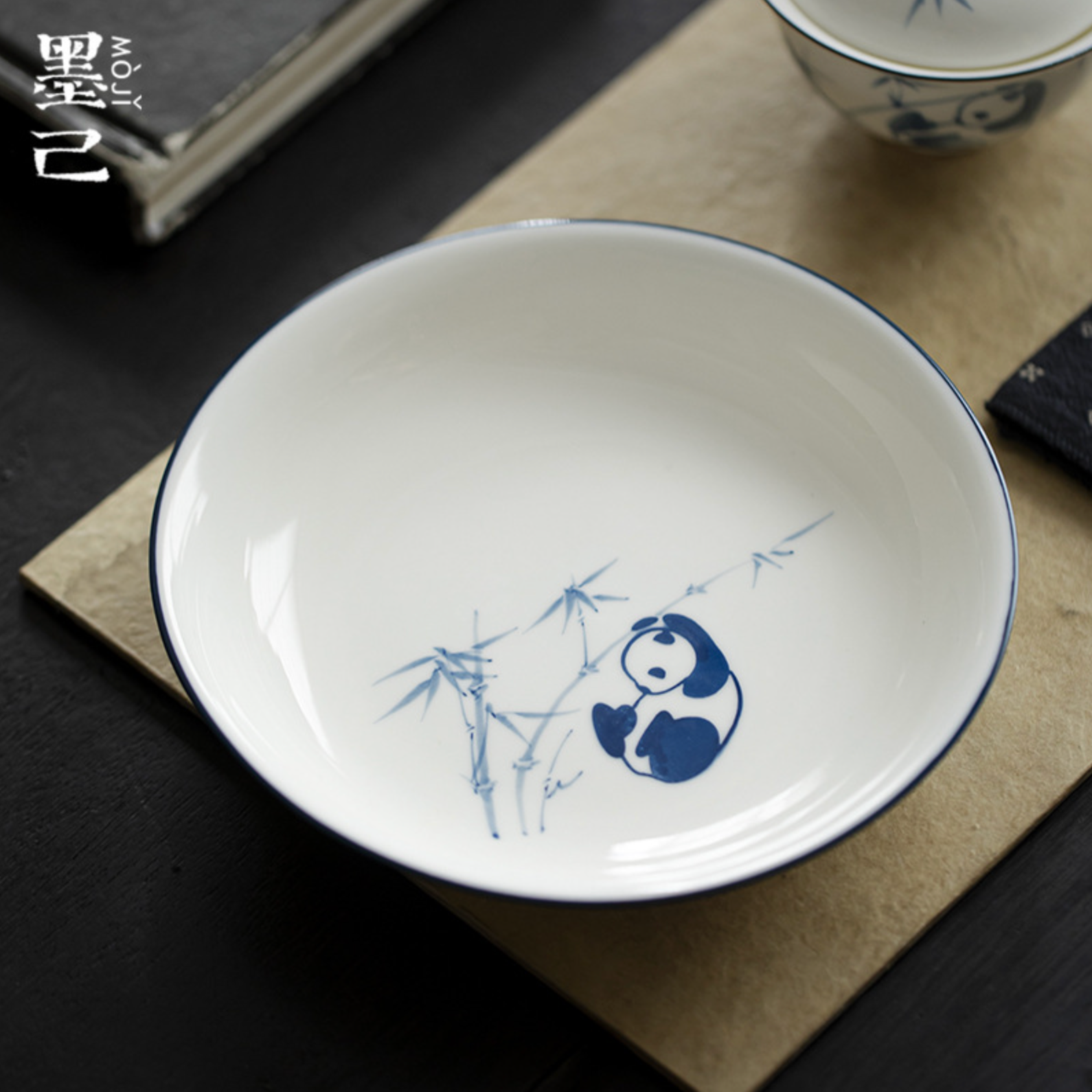 Qing Hua Panda Tea Cup Tray – Tang Heritage