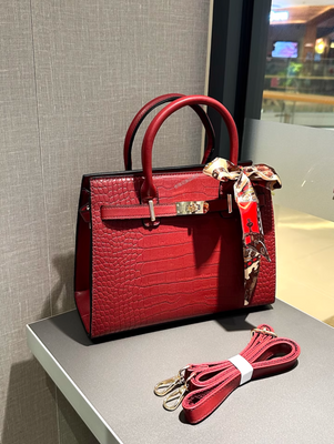 Tang Red 27 Scarlet Crocodile-Embossed Tote – Tang Heritage