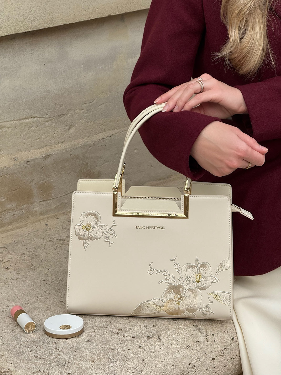 Tang Red 28 Embroidered Orchid Tote – Tang Heritage